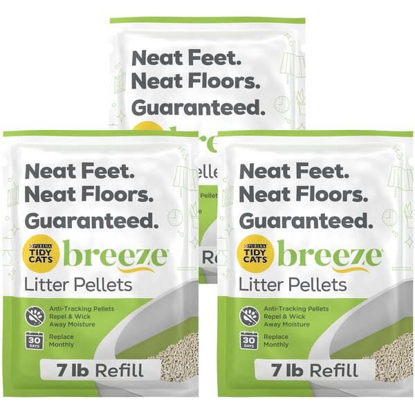 TIDY CATS Breeze Unscented Cat Litter Pellets, 7-lb bag, bundle of 3 ...