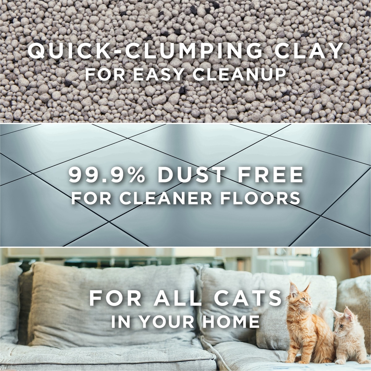 TIDY CATS Free & Clean Unscented Clumping Clay Cat Litter, 16-lb bag ...