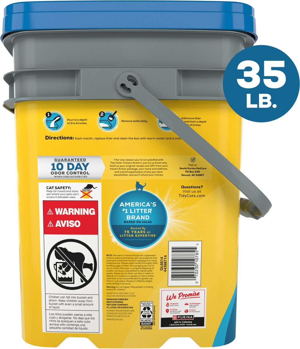 TIDY CATS Instant Action Scented Clumping Cat Litter, 35-lb pail ...