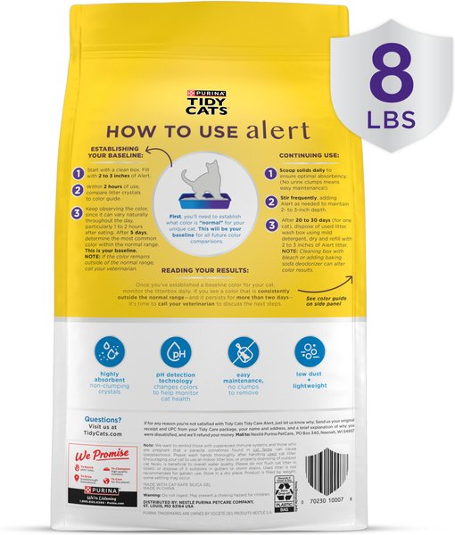 TIDY CATS Tidy Care Alert Health Monitoring Unscented Non-Clumping Cat ...
