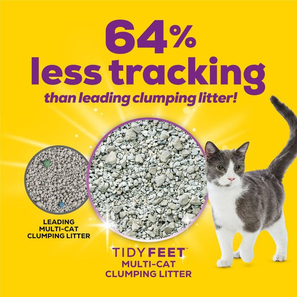TIDY CATS Tidy Feet Low Tracking Clean Linen Scented Clumping Clay Cat ...