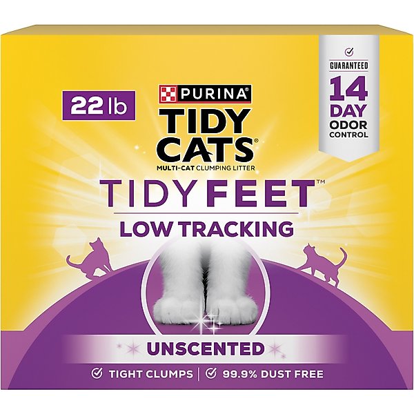 TIDY CATS Tidy Feet Low Tracking Unscented Clumping Clay Cat Litter, 22 ...