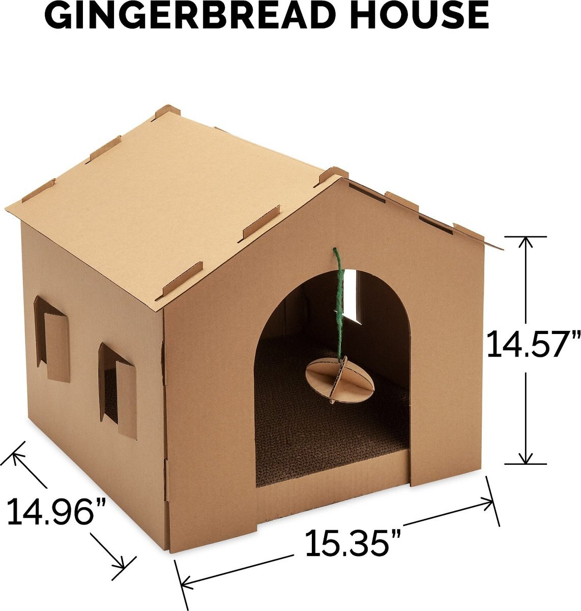 Out of Stock - TIGER TOUGH Gingerbread House Corrugated Cat Scratcher ...