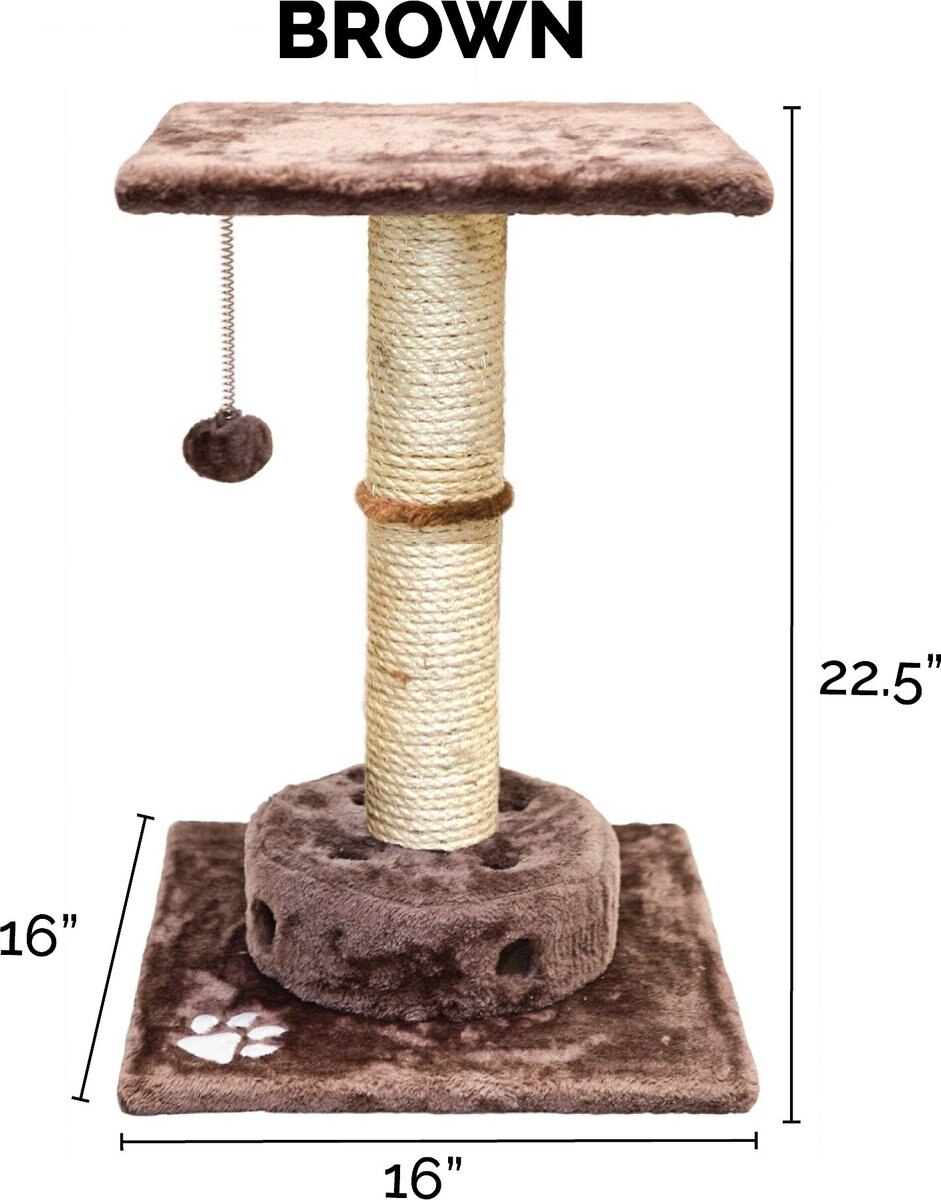 Discontinued - TIGER TOUGH Scratching Post 22.5-in Faux Fur Cat Tree ...