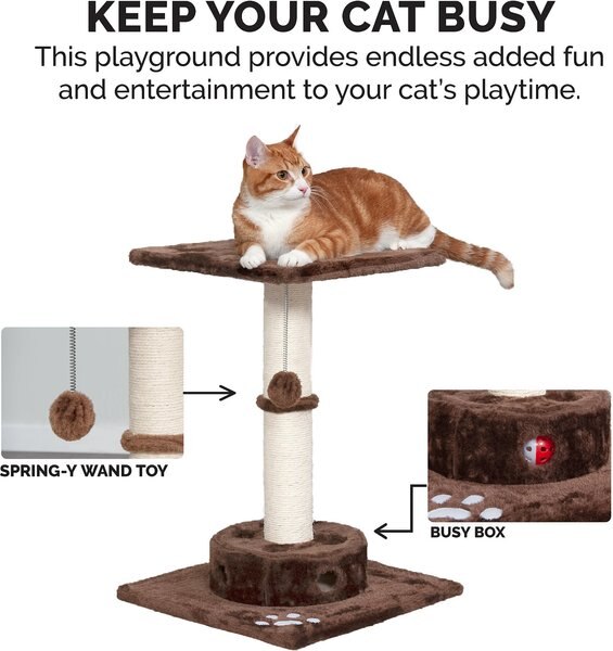 Discontinued - TIGER TOUGH Scratching Post 22.5-in Faux Fur Cat Tree ...