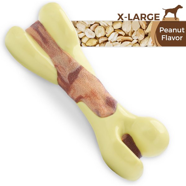 PLAYOLOGY Peanut Butter Scented Dental Chew Stick Dog Toy, Jumbo ...
