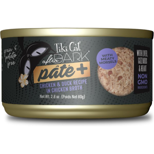 TIKI CAT After Dark Pate Turkey & Turkey Liver Recipe Grain-Free Wet ...