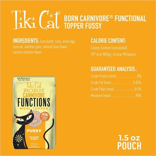 Out of Stock - TIKI CAT Born Carnivore Fussy Functional Cat Food Topper ...