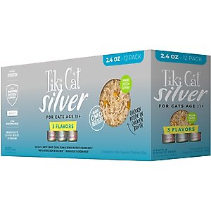 TIKI CAT Silver Comfort Chicken & Chicken Liver Recipe Grain-Free Wet ...
