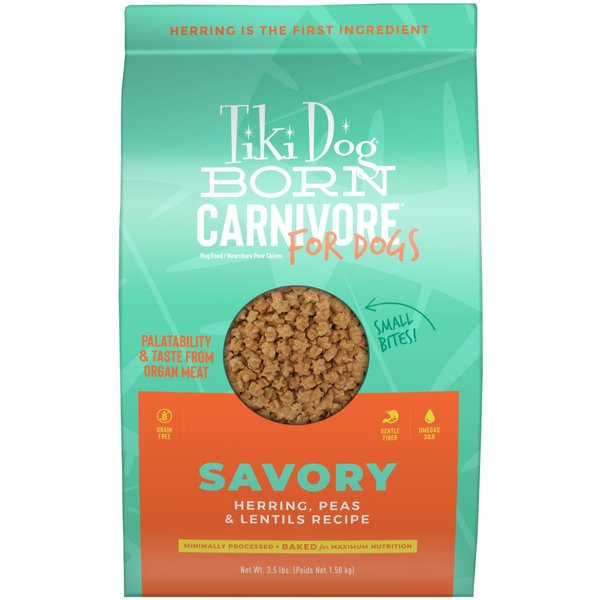 TIKI DOG Born Carnivore Savory Grain-Free Lamb, Peas & Lentils Recipe ...