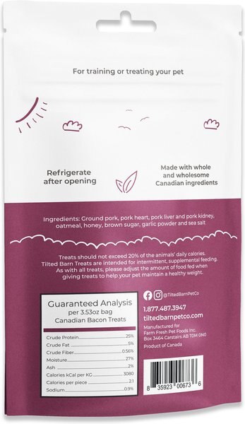 TILTED BARN PET COMPANY Canadian Bacon Recipe Miniwags Dog Treats, 3.53 ...