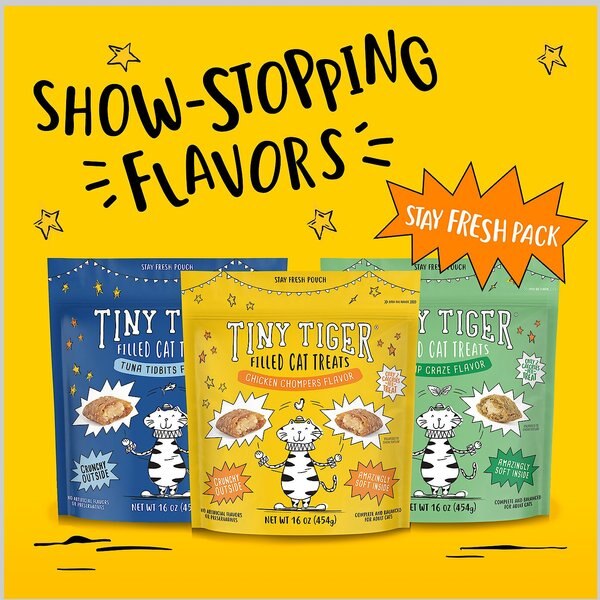 Out of Stock - TINY TIGER Chicken Chompers Flavor Filled Crunchy Cat ...