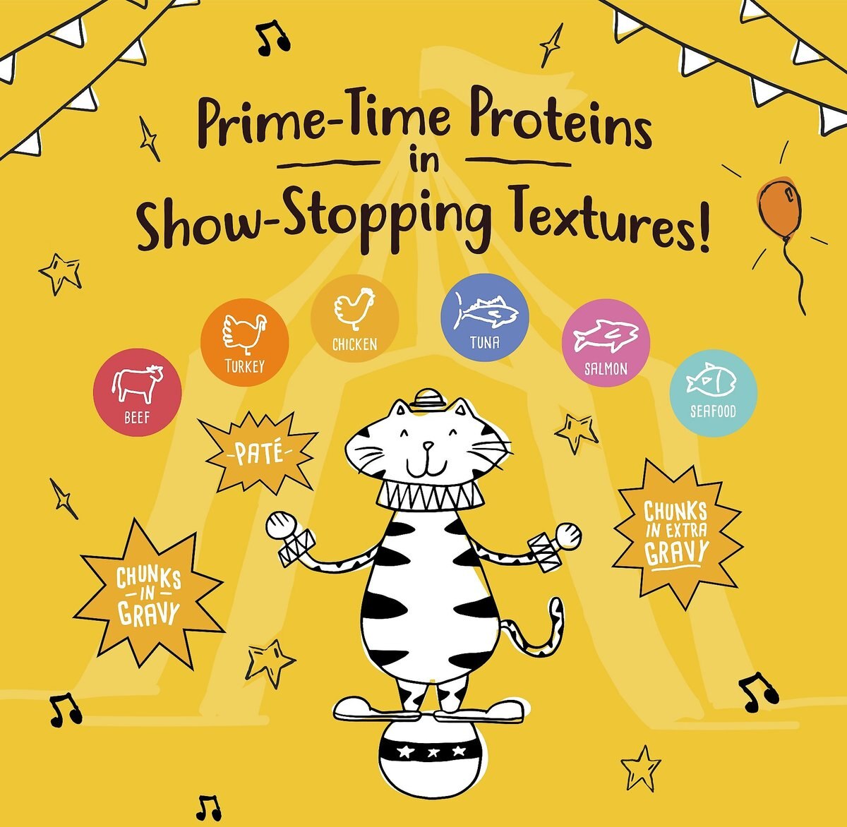 TINY TIGER Grain-Free Chunks in Gravy Beef & Poultry Recipes Variety ...