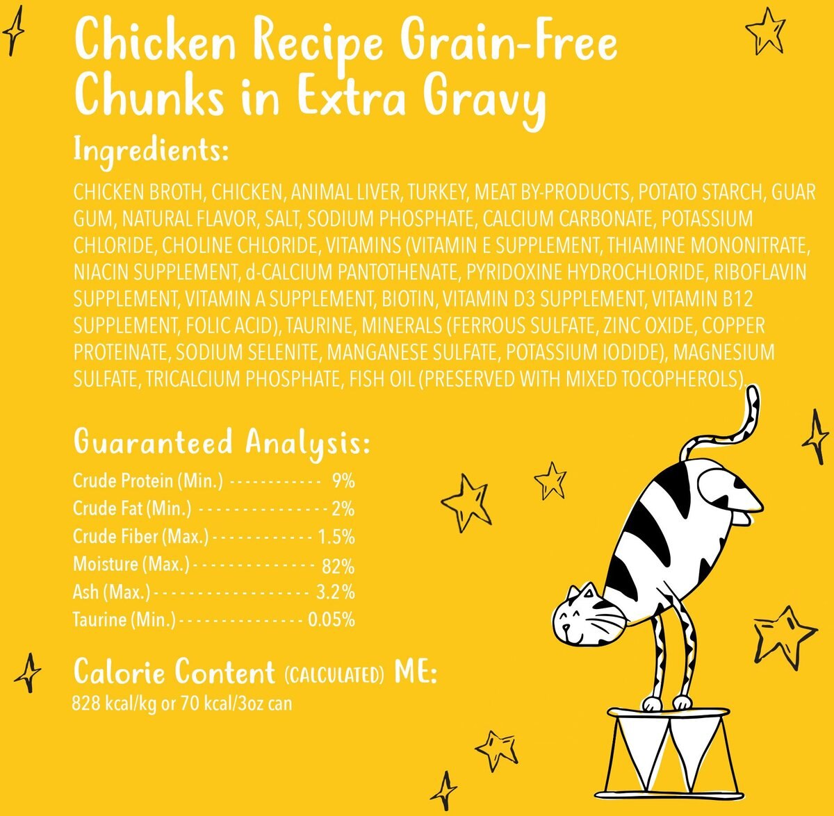 TINY TIGER Grain-Free Chunks in EXTRA Gravy Chicken Recipe Canned Cat ...