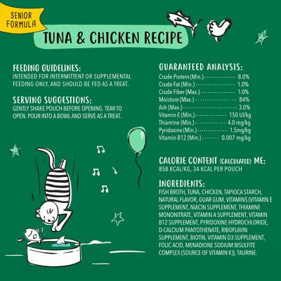 TINY TIGER Lickables Bisque Senior Formula, Tuna & Chicken Recipe Cat ...