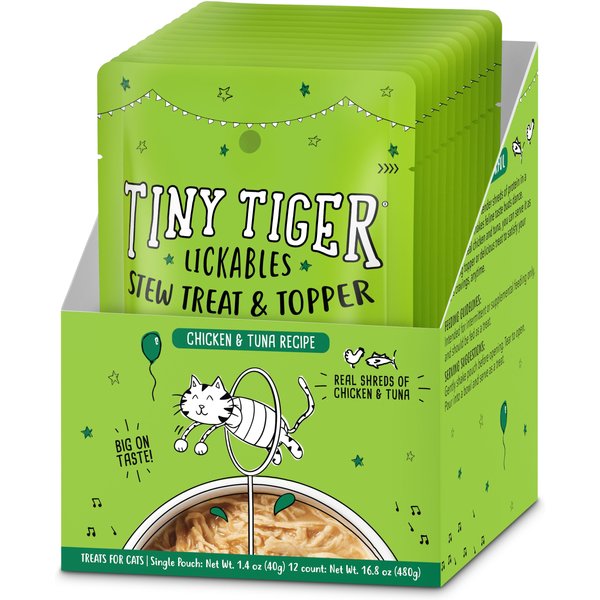 TINY TIGER Lickables Stew Variety Pack Cat Treat & Topper, 1.4-oz pouch ...