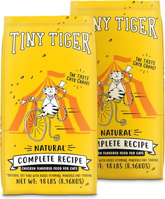 Discontinued - TINY TIGER Natural Complete Recipe Chicken Flavor Dry ...