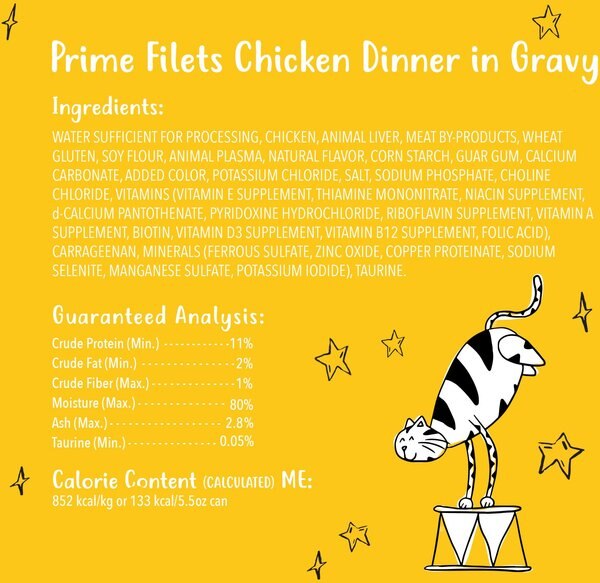 TINY TIGER Prime Filets Chicken Dinner in Gravy Canned Cat Food, 5.5-oz ...