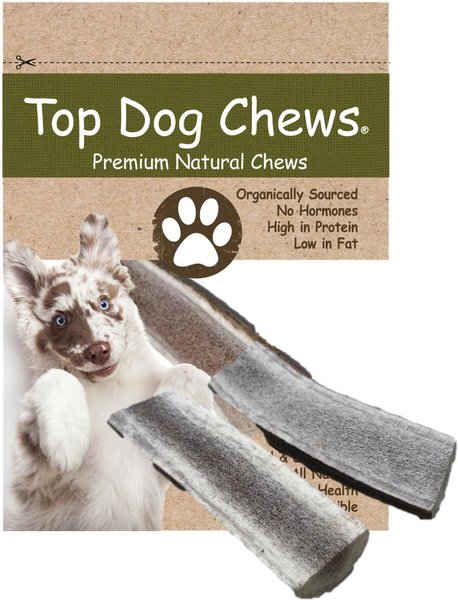 TOP DOG CHEWS Elk Antler Split Dog Treats, Large, case of 2 - Chewy.com