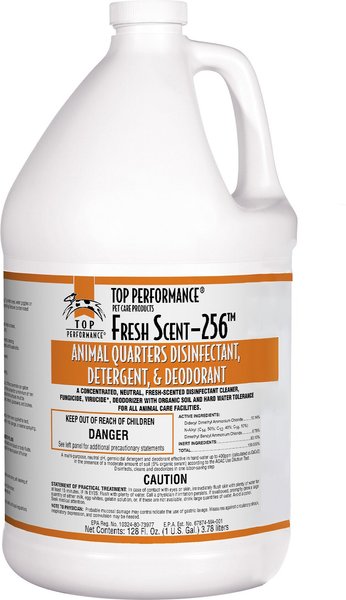 TOP PERFORMANCE 256 Disinfectant & Deodorizer, 1-gallon bottle, Fresh ...