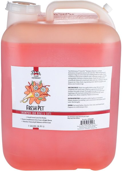 TOP PERFORMANCE Fresh Pet Shampoo for Dogs & Cats, Fresh Scent, 5 ...