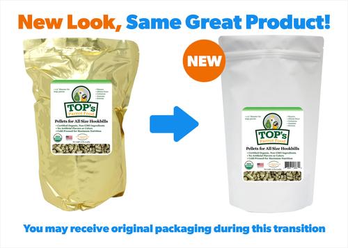 TOP'S PARROT FOOD Organic Pellets Bird Food, 10-lb bag - Chewy.com