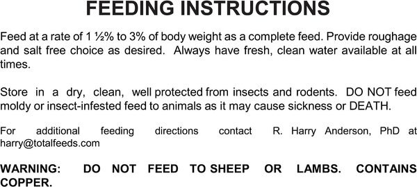 TOTAL FEEDS Total Goat Food, 40-lb bag - Chewy.com