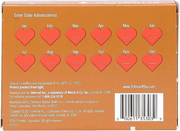 TRI-HEART PLUS Chewable Tablet for Dogs, 51-100 lbs, (Brown Box) - Easy ...