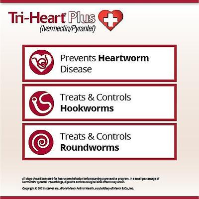TRI-HEART PLUS Chewable Tablet for Dogs, up to 25 lbs, (Blue Box ...