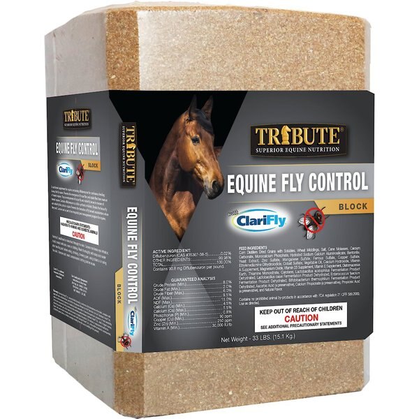 TRIBUTE EQUINE NUTRITION Equine Fly Control Block Horse Supplement, 33 ...