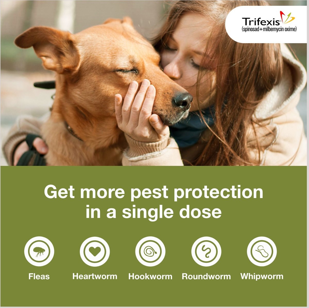 TRIFEXIS Chewable Tablet for Dogs, 20.1-40 lbs, (Green Box) - Easy ...