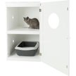TRIXIE 2-Story Wooden Cat Litter Box Enclosure, White - Chewy.com