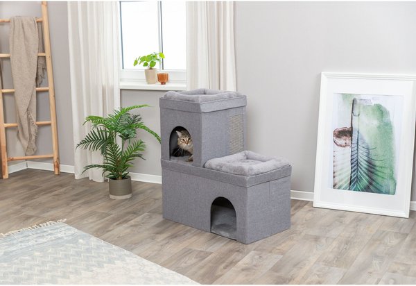 TRIXIE Crazy Cube 2-Story Stackable Indoor Cat House - Chewy.com