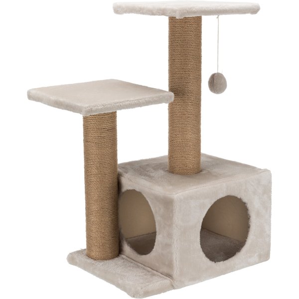 TRIXIE Badalona 43-in Plush & Sisal Cat Tree & Condo, Beige - Chewy.com