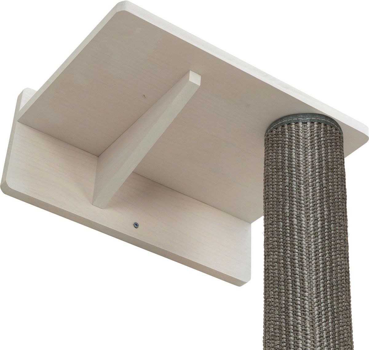 TRIXIE Wall Set 1 - Wall Mount Cat Scratching Post with Perch, White ...