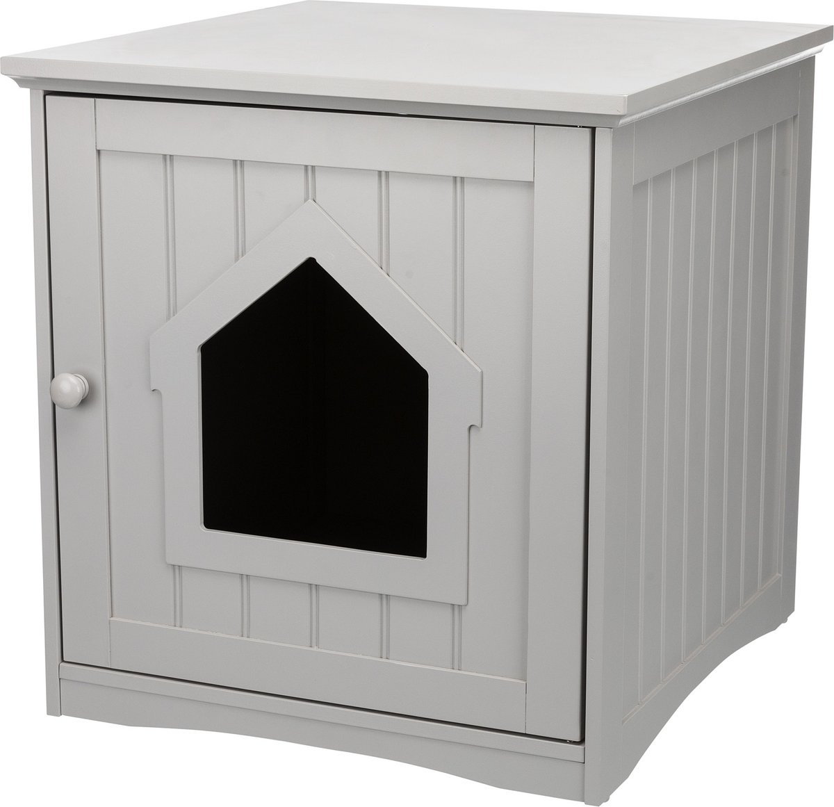 TRIXIE Wooden Cat Home & Litter Box Cover, Gray - Chewy.com