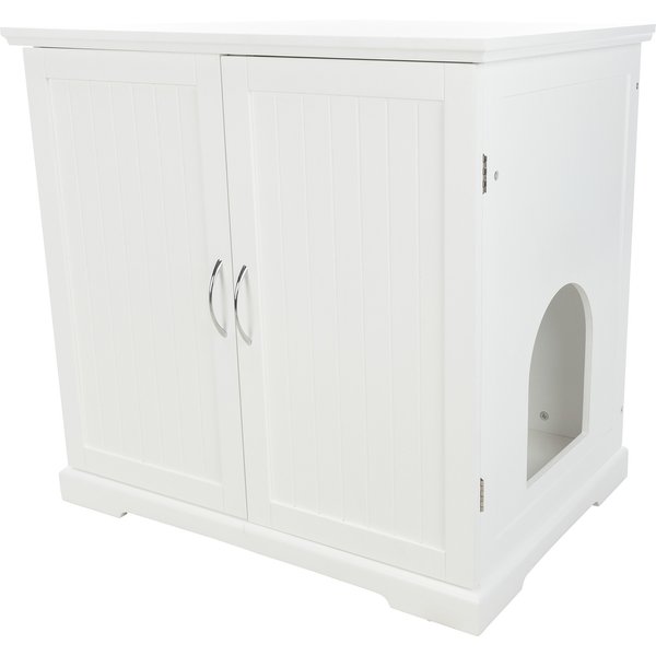 Discontinued - TRIXIE Wooden Cat Litter Box Enclosure, X-Large, White ...