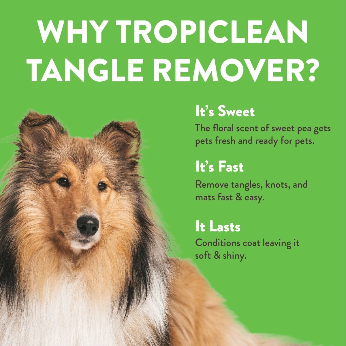 TROPICLEAN Detangling & Dematting Tangle Remover Dog Spray, 1-gal ...