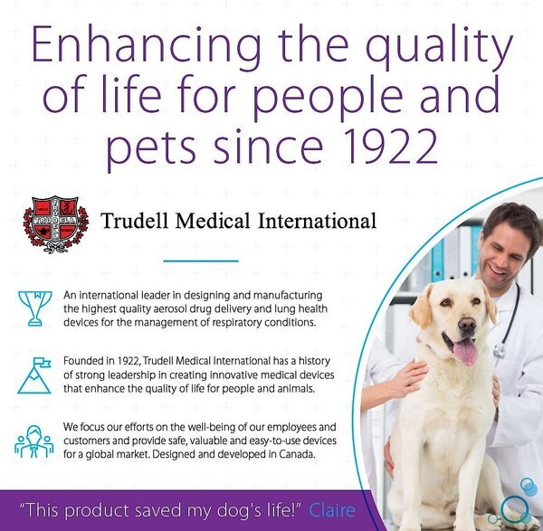 TRUDELL MEDICAL INTERNATIONAL AeroDawg Dog Asthma Aerosol Chamber ...