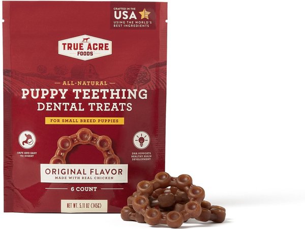 TRUE ACRE FOODS, All-Natural, Puppy Dental Teething Treat, Original ...
