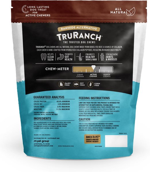 TRURANCH Bully Collagen Chips Dog Treats, 6-in, 8.2-oz bag - Chewy.com
