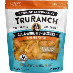 TRURANCH Collagen Wings & Drumsticks Chicken Flavored Hard Chew Treats ...