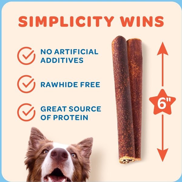 TRUSTY PAWS USA Beef Collagen Chews Thick Jerky Dog Treats, 10 count, 10.6-oz bag - Chewy.com