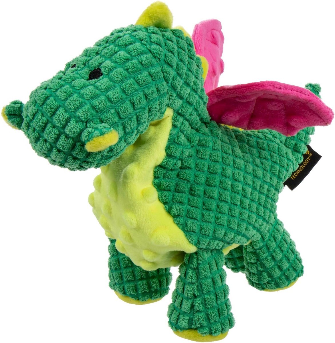 TRUSTYPUP Gentle Giant Dragon Tough Squeaky Dog Chew Toy, Green, Large ...