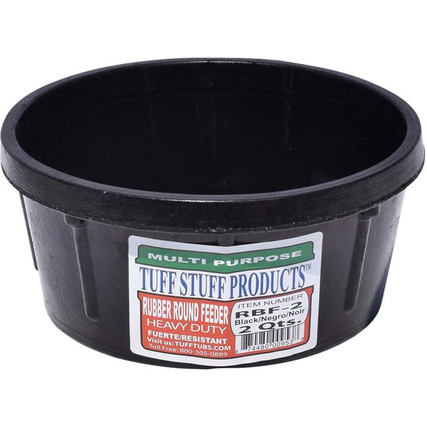 TUFF STUFF PRODUCTS Rubber Round Farm Animal Feeder, 2-qt - Chewy.com