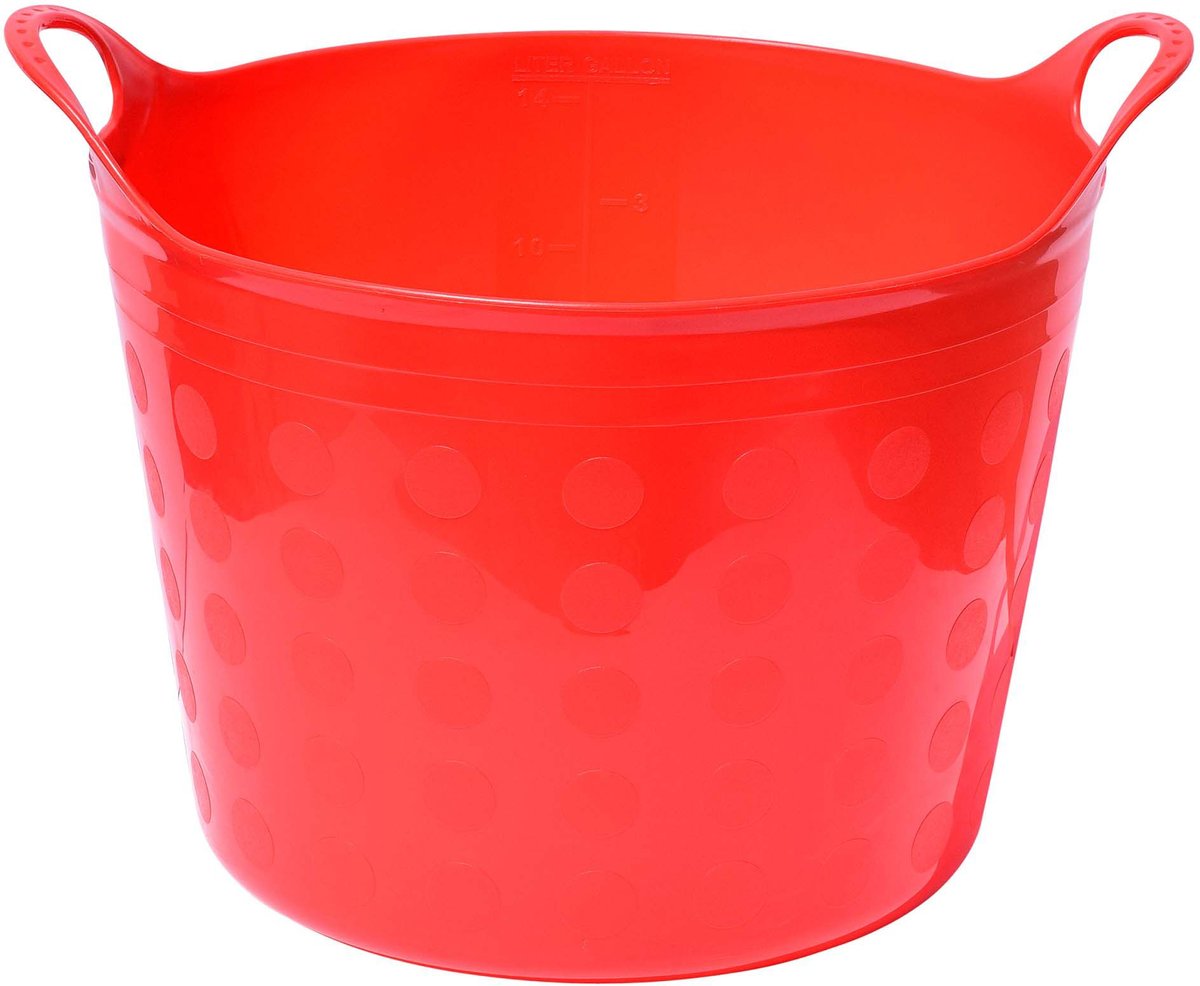 TUFF STUFF PRODUCTS Tuff Flex Tub Farm Animal Feeder, 16-gal, Red ...