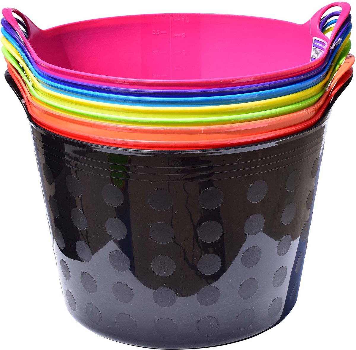 TUFF STUFF PRODUCTS Tuff Short Flex Tub Farm Animal Feeder, 4-gal ...