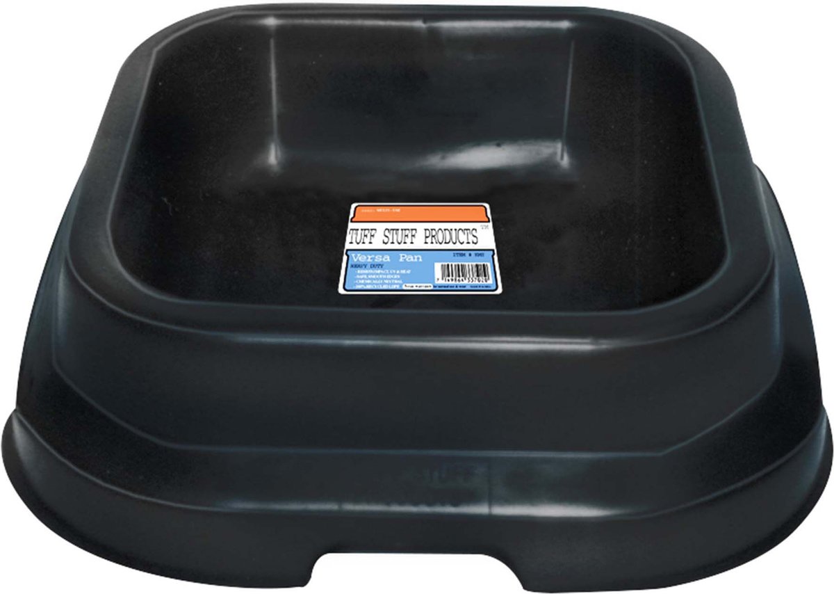 TUFF STUFF PRODUCTS Versapan Square Pan Farm Animal Feeder, 2.5-gal ...