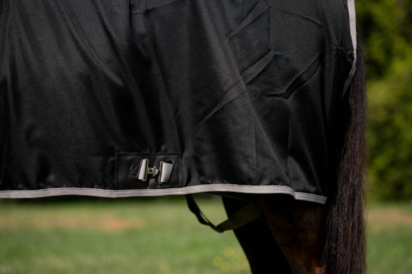 TUFFRIDER Shelter Closed Front Horse Stable Sheet, Black/Grey, 76-in ...