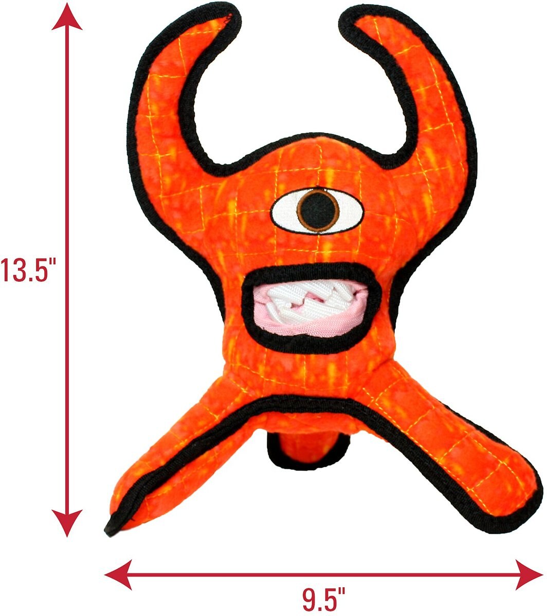 TUFFY'S Alien Lieutenant Splock Squeaky Plush Dog Toy, Red - Chewy.com